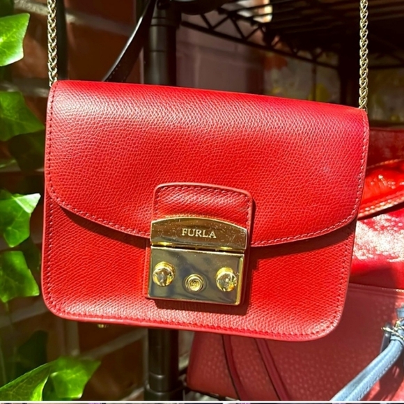 Furla | Bags | Furla Small Red Crossbody | Poshmark